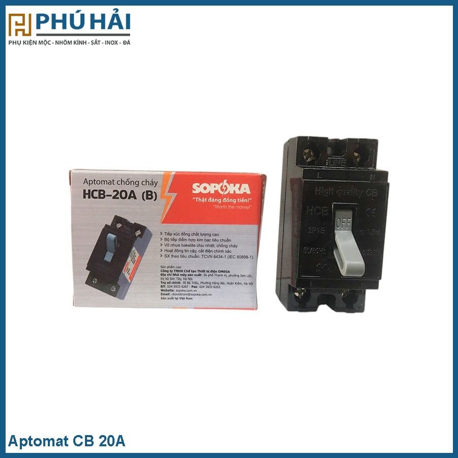 Aptomat CB 20A – Phân Phối Vật Tư Phụ Kiện Phú Hải