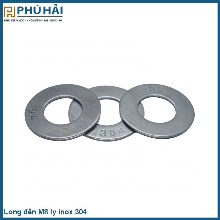 Long đền M8 ly inox 304 – Phân Phối Vật Tư Phụ Kiện Phú Hải