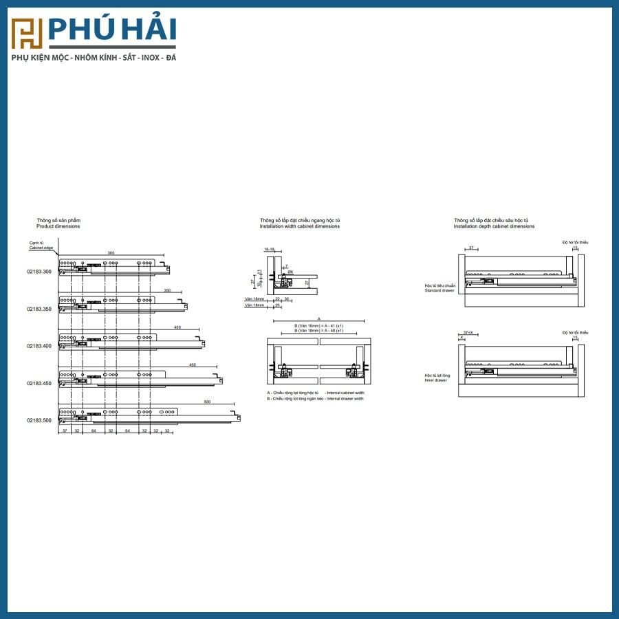 Thanh ray trượt 3 tầng giảm chấn VICKINI 02183 ZNP – Phân Phối Vật Tư ...