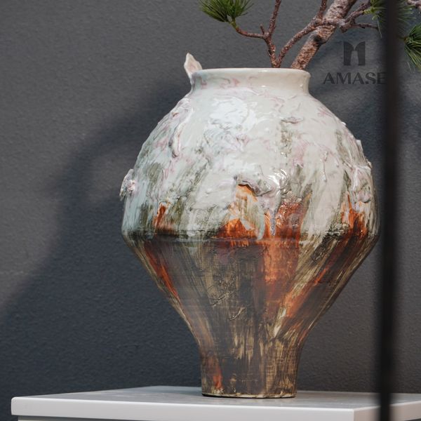 Lọ Hoa Gốm Burnt Clay Relic – AMASE - Modern and Elegant Decor