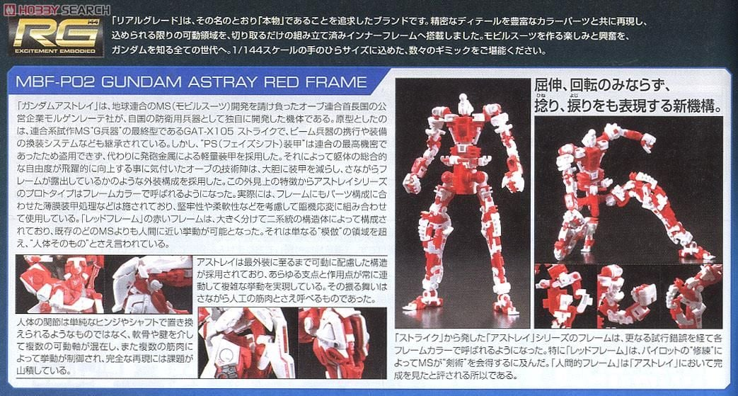 [Bandai] 1/144 RG Gundam Astray Red Frame (REAL GRADE) | Chính hãng ...