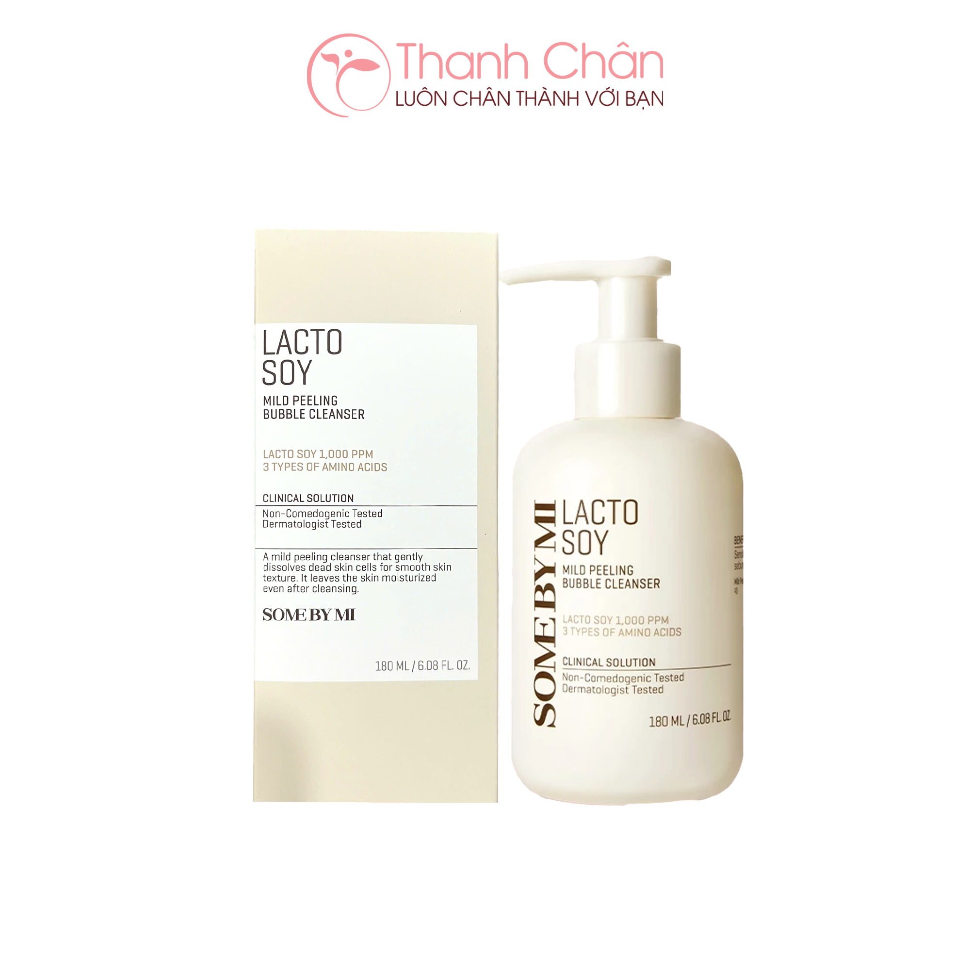 Sữa rửa mặt Some By Mi Lacto Soy Mild Peeling Bubble Cleanser 180ml Thanh Chân Cosmetics cửa ...