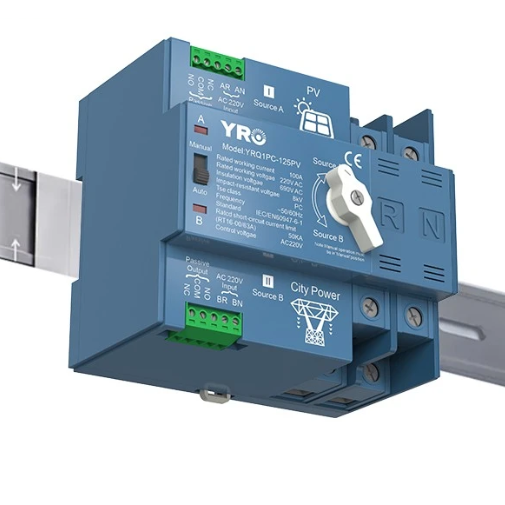 Bộ chuyển nguồn ats 1 pha 100a 2p 125a YRO – Điện máy gia bảo