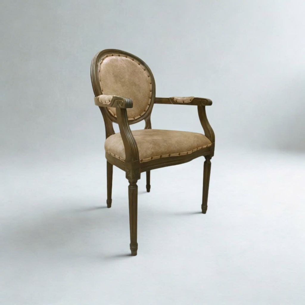 GHẾ ARMCHAIR LOUIS FRENCH MÀU NÂU – Chổi Xể - Nội Thất Xuất Âu Số 1 ...