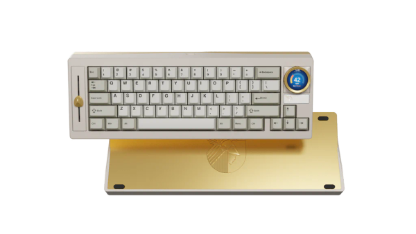 Freya Ultra E-Cream Keyboard - Anodized Gold