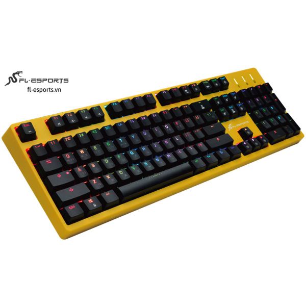 FL Esports K660 Optical Yellow – Bàn phím quang tốc độ cao, thiết kế t