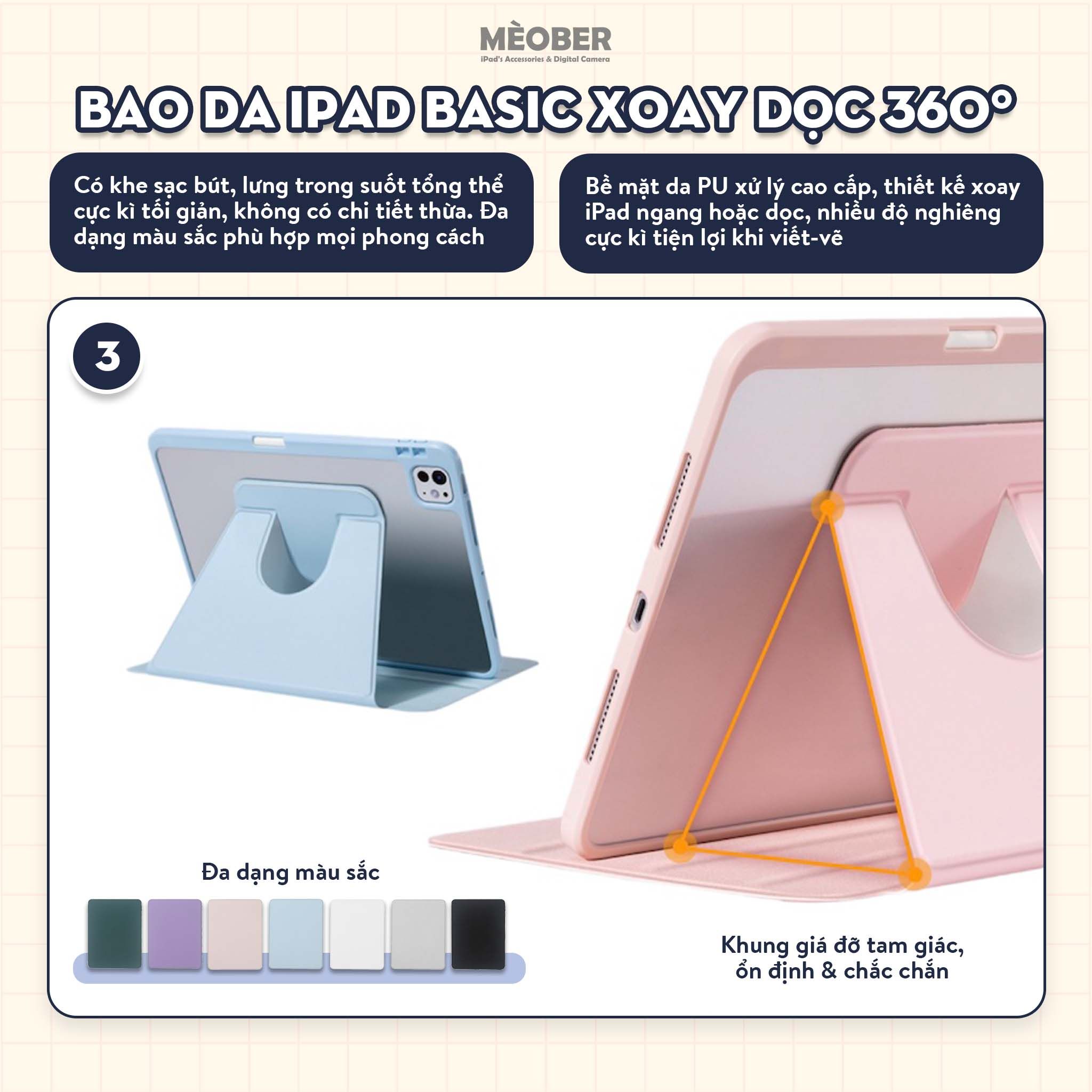 Combo phụ kiện iPad Starter Pack 03 món by MèoBer – MèoBer®