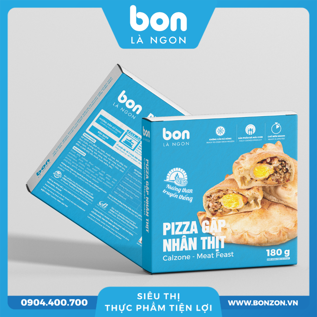 CALZONE - PIZZA GẬP NHÂN THỊT 90G (180G) – BONZON - Siêu Thị Thực Phẩm Tiện Lợi