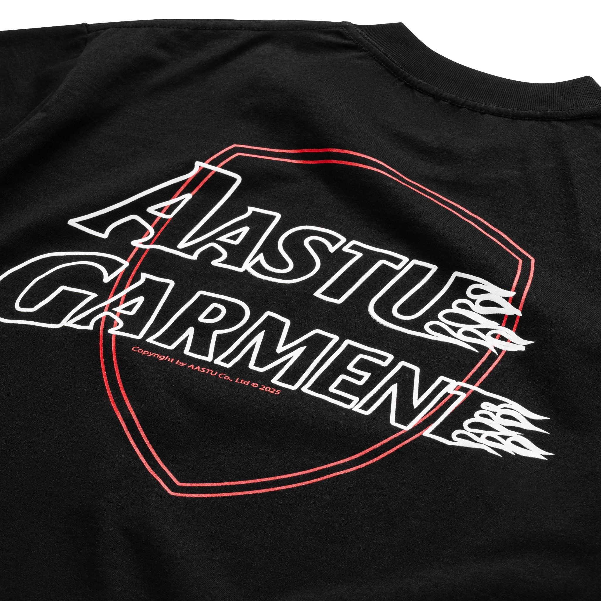 AA FIRE GARMENT LOGO TEE V2 // BLACK – AASTU®