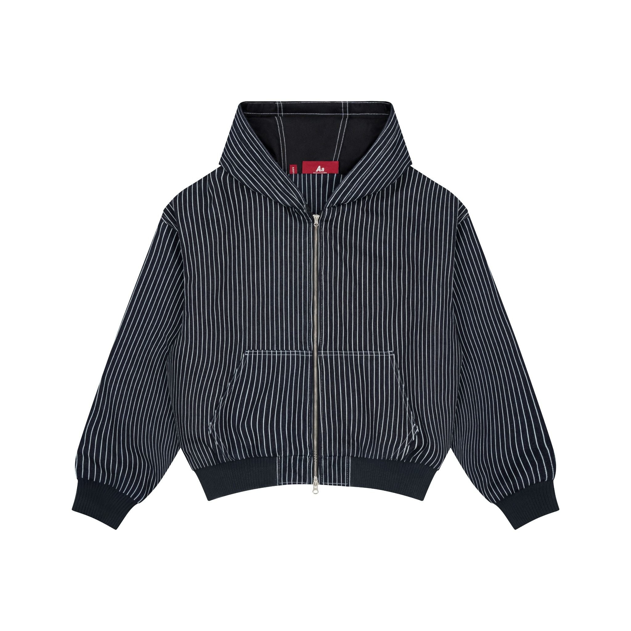 AASTU SIGNATURE STRIPED DENIM HOODIE // BLUE – AASTU®
