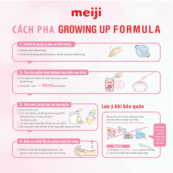 Sữa bột Meiji Growing up Formula 800g (12-36 tháng) – Ruby Mart