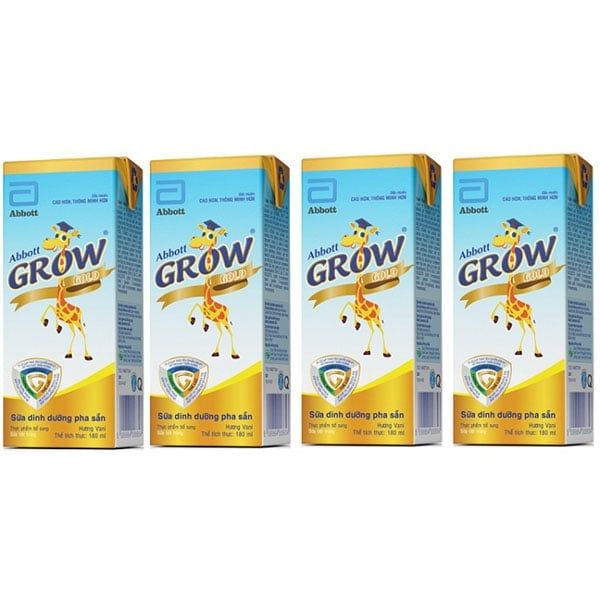 Lốc 4 hộp Sữa nước Abbott Grow Gold hương vani 180ML (Từ 1 tuổi) – Ruby ...