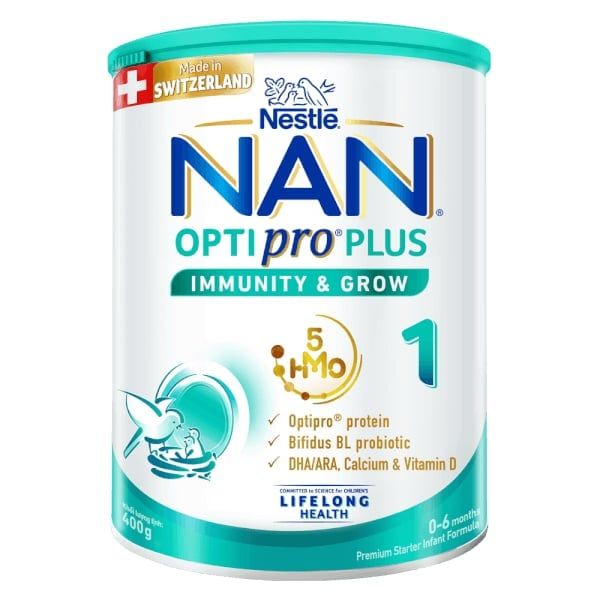 Sữa Bột Nestlé NAN OPTIPRO PLUS 1 400G/lon với 5HMO Sản Xuất tại Thụy ...