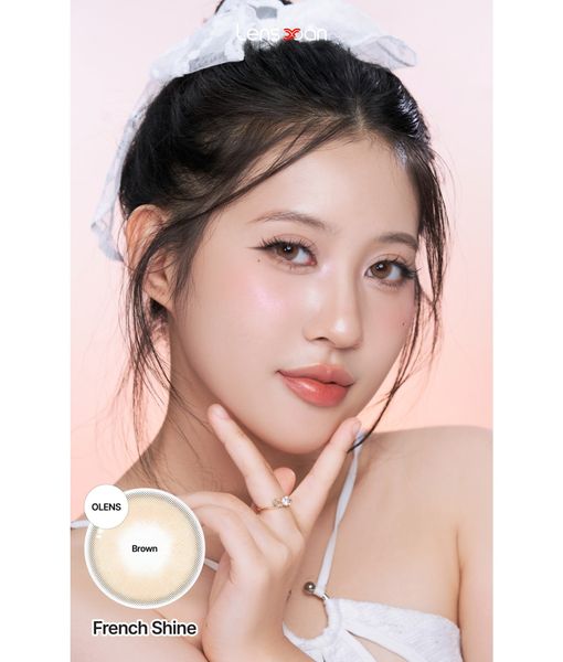 Lens 1 Tháng French Shine Hazel Màu Nâu Hổ Phách Tự Nhiên - OLENS