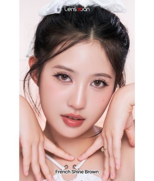 Lens 1 Tháng French Shine Hazel Màu Nâu Hổ Phách Tự Nhiên - OLENS