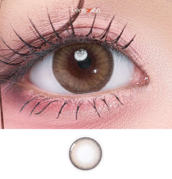 Lens 1 ngày Nils Brown chính hãng Olens | Nâu Gỗ Trong Veo