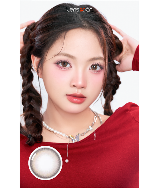 Lens 1 ngày Nils Brown chính hãng Olens | Nâu Gỗ Trong Veo
