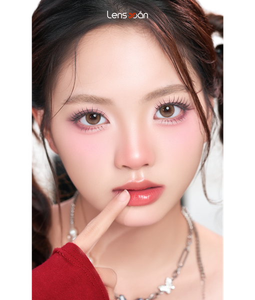 Lens 1 ngày Nils Brown chính hãng Olens | Nâu Gỗ Trong Veo