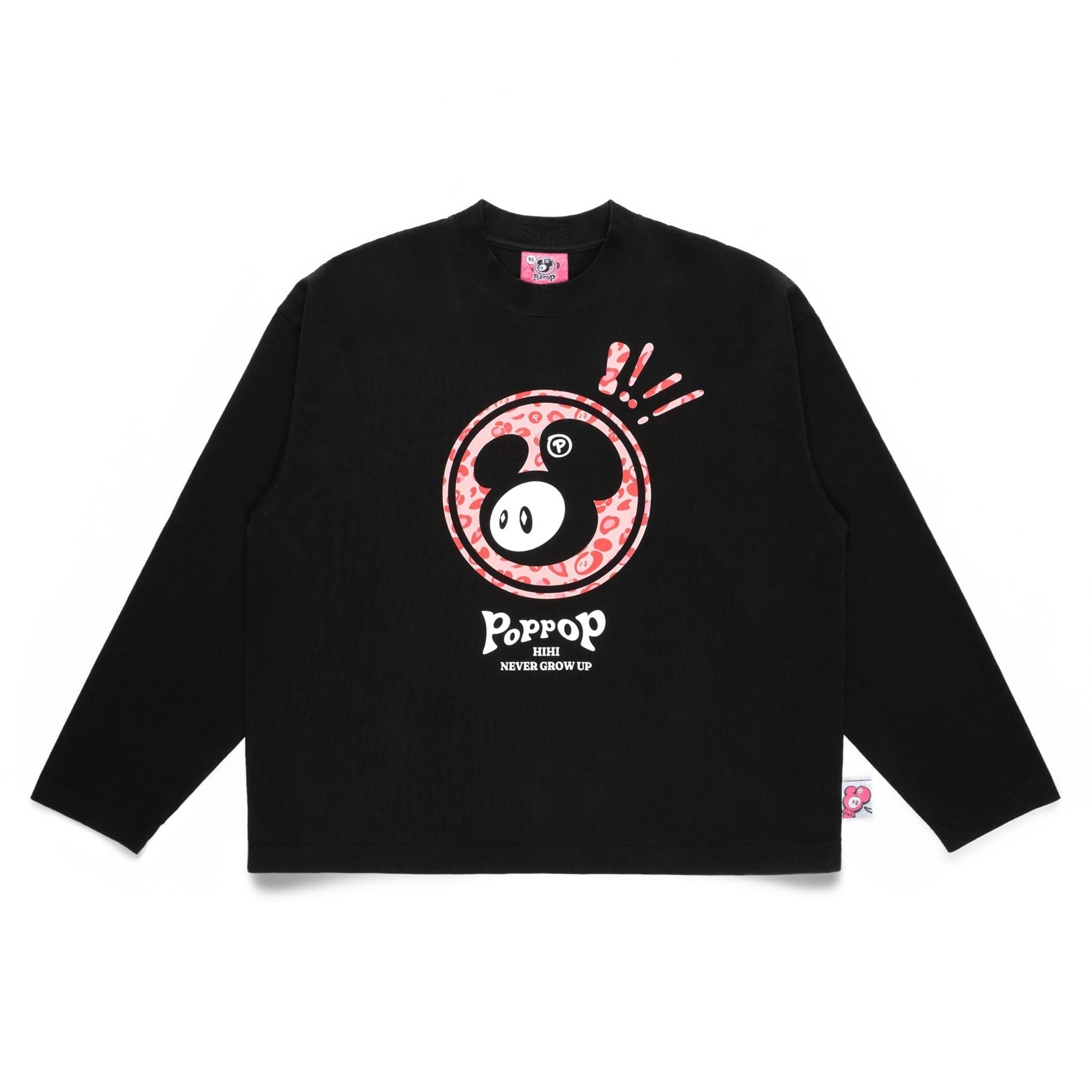 Poppop Mascot PP Leopard Long-Sleeve Black/ Pink – Poppophihi