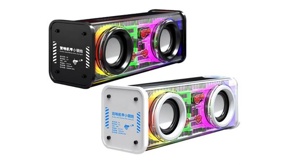 Loa Bluetooth V8 LED RGB Đen