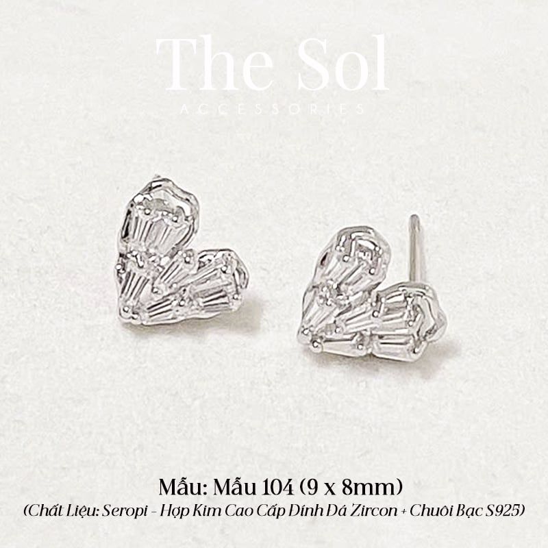 Bông Tai Seropi Diamond Heart - Mẫu 104 – The Sol
