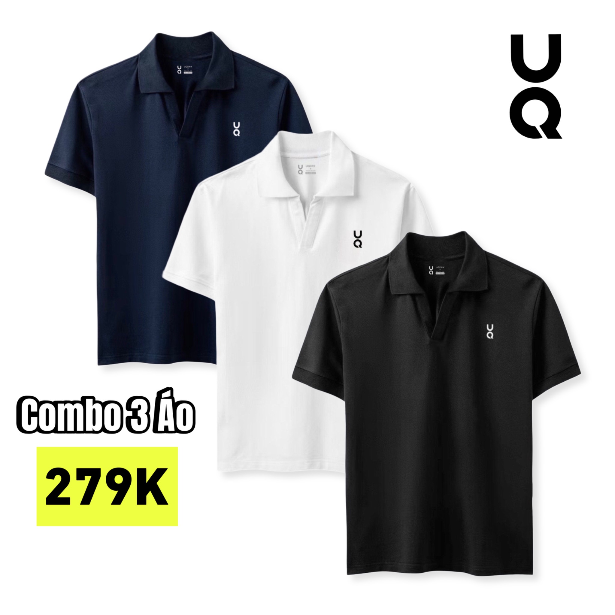 Áo Polo Nam Thể Thao Cổ V - UQ DRY – UQ SPORT