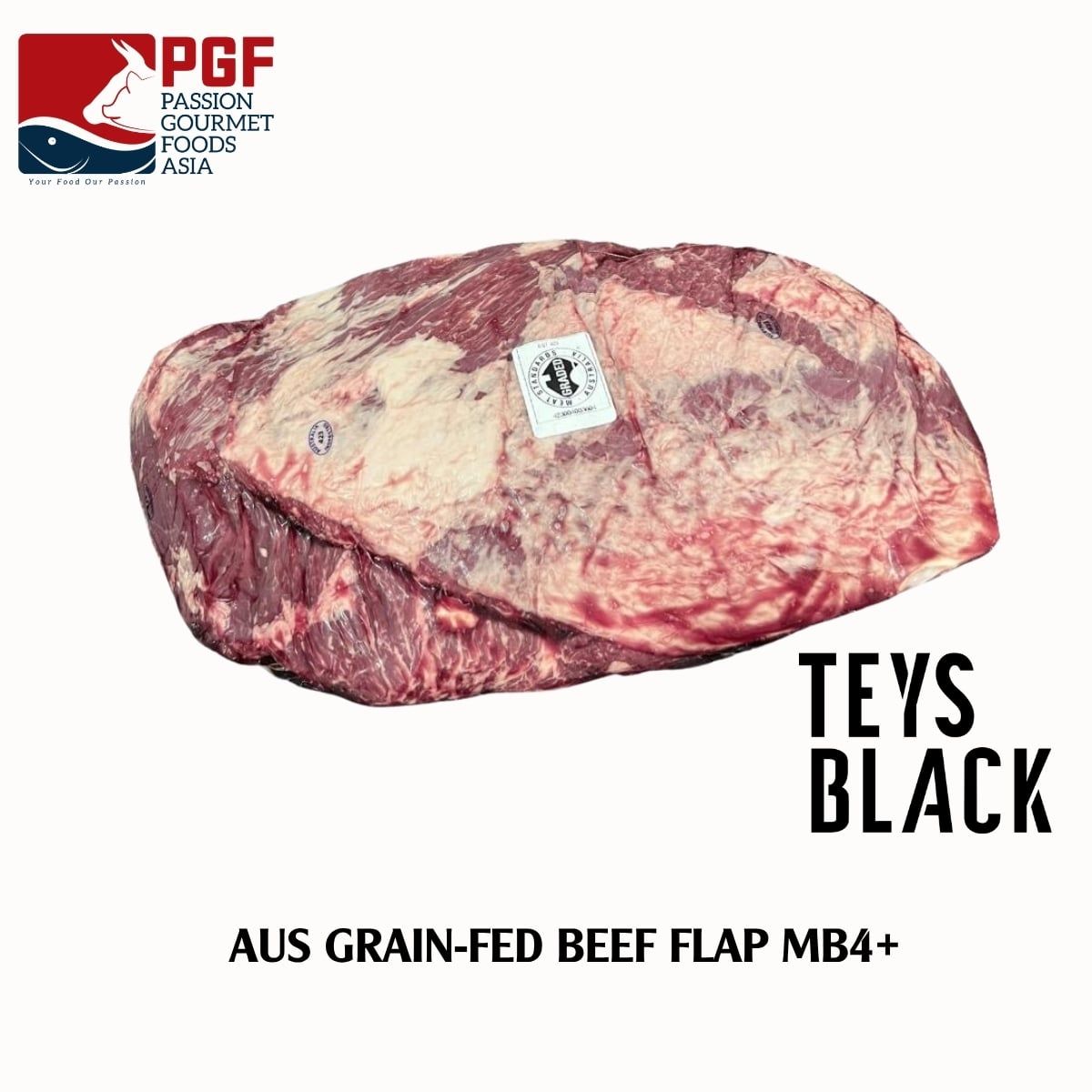 Flap meat MB4+ Teys | Thịt thăn bụng bò Úc MB4+ tươi Teys – PGF ASIA