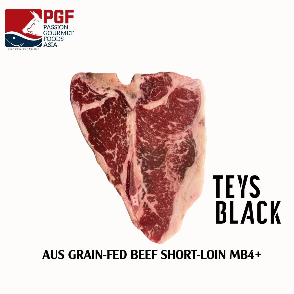 Shortloin T-Bone MB4+ Teys Black | Thịt thăn nội bò Úc MB4+ tươi Teys ...