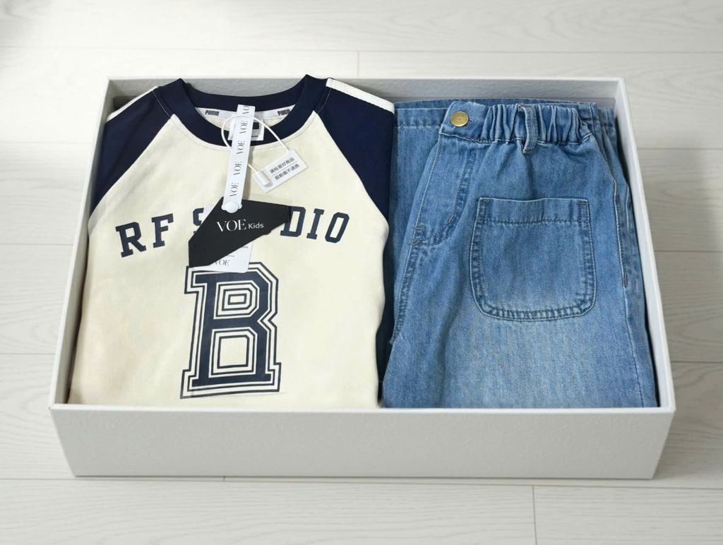 G262 SET ÁO KEM CHỮ B + QUẦN JEAN DÀI