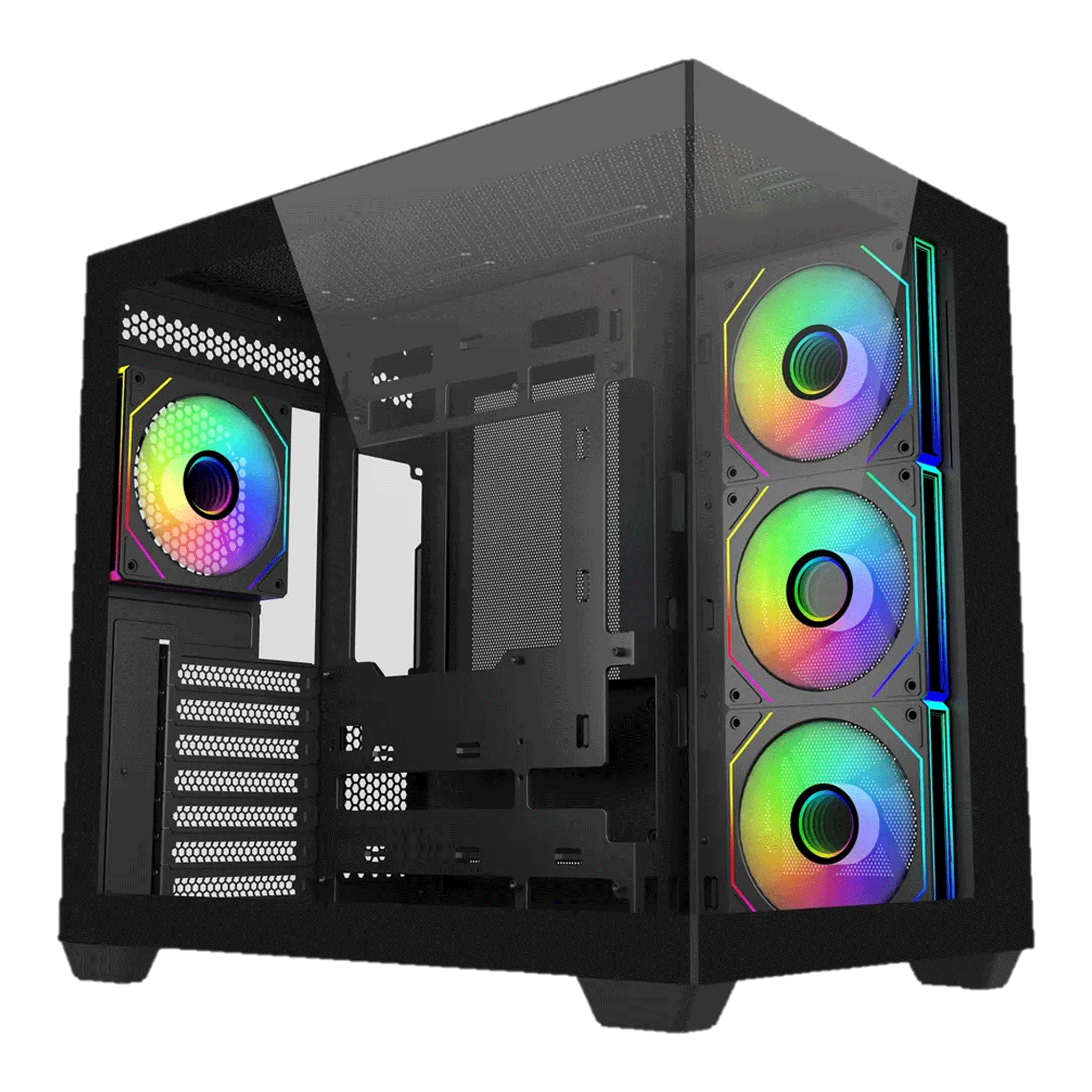 Case Cooler Master Elite 681 | Kèm sẵn 4 fan, Đen – TINHOCNGOISAO.COM