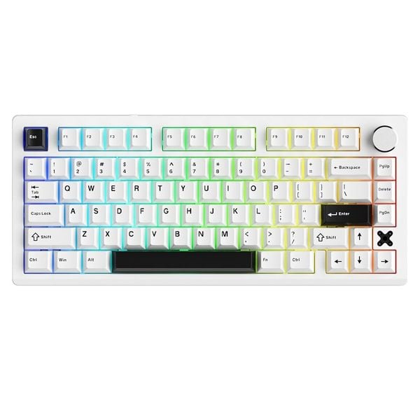 Bàn phím cơ Gaming Không Dây Dare-U Flex 75 White Black | Triple Mode ...