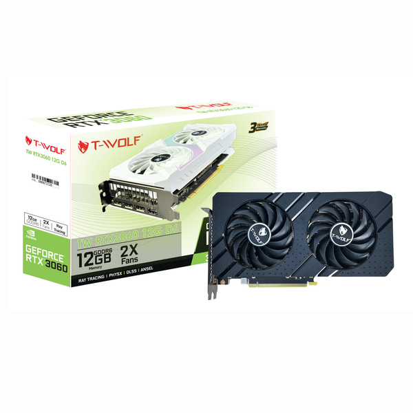 Card màn hình T-WOLF RTX 3060 12GB GDDR6 Dual | 192-bit, 3584 CUDA ...