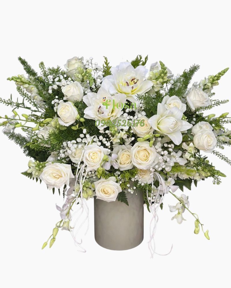 Hoa Hộp Hương Trắng Tri Ân - HH71 – Flosa