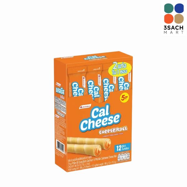Bánh Quế Cal Cheese Roll (Hộp 186g) – 3Sach Mart