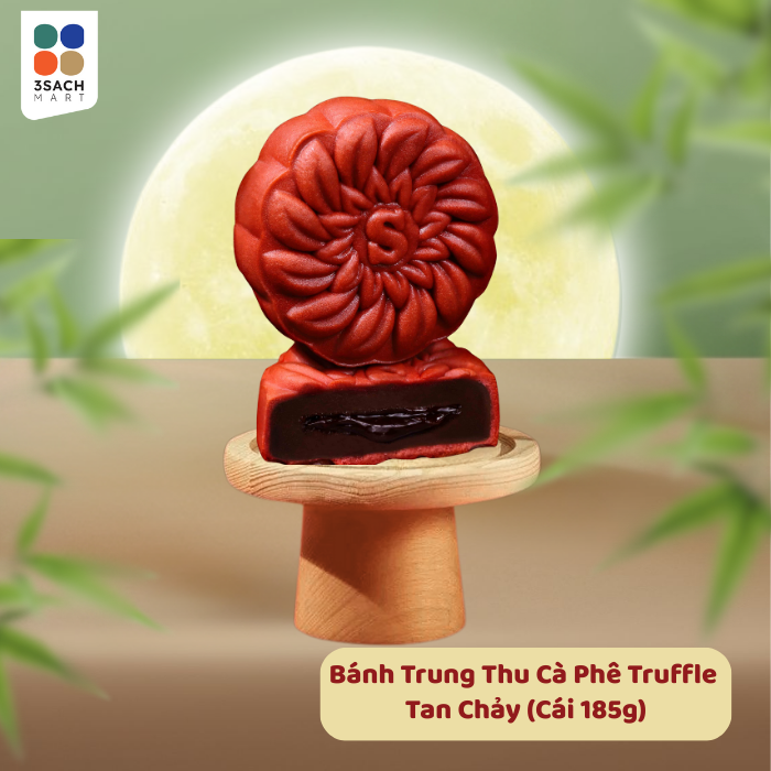 Bánh Trung Thu Cà Phê Truffle Tan Chảy (Cái 185g) – 3Sach Mart