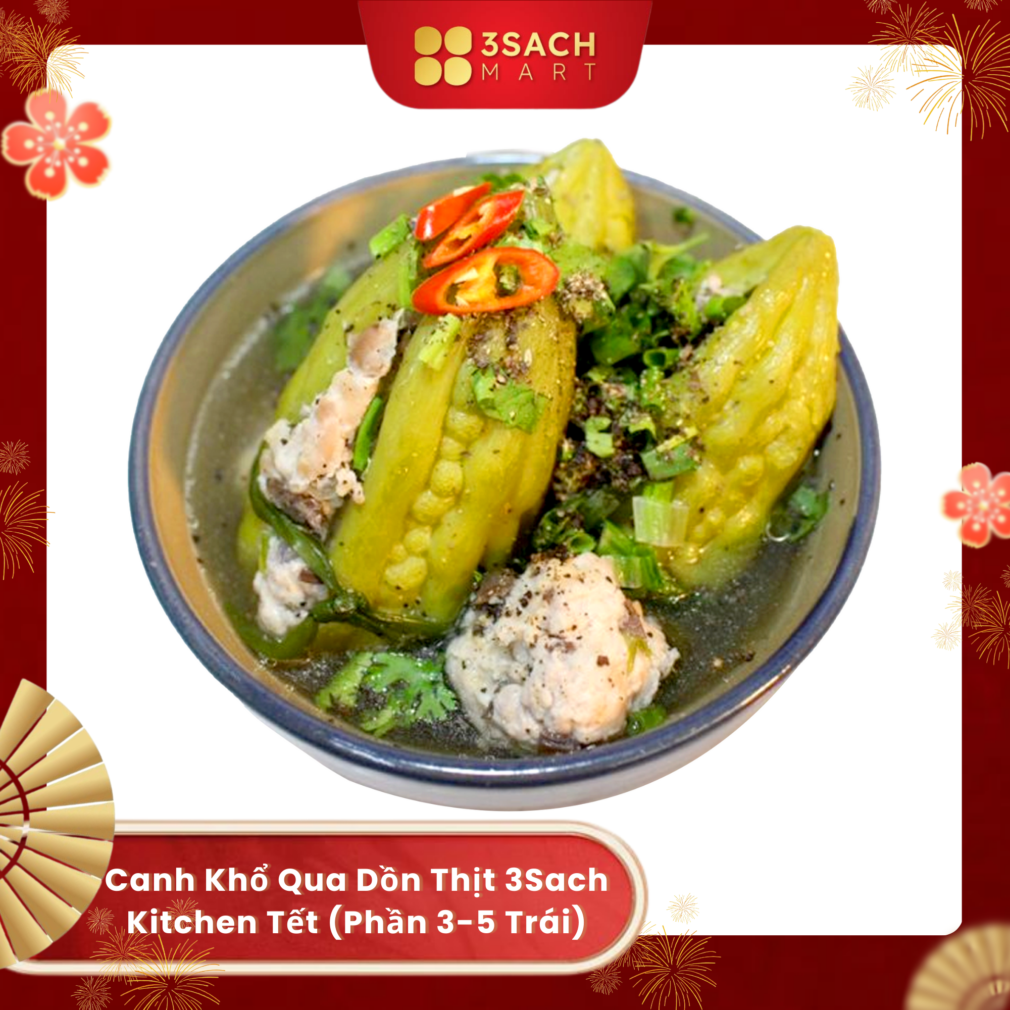 [ĐẶT TRƯỚC] Canh Khổ Qua Dồn Thịt 3Sach Kitchen Tết (Phần 3-5 Trái ...