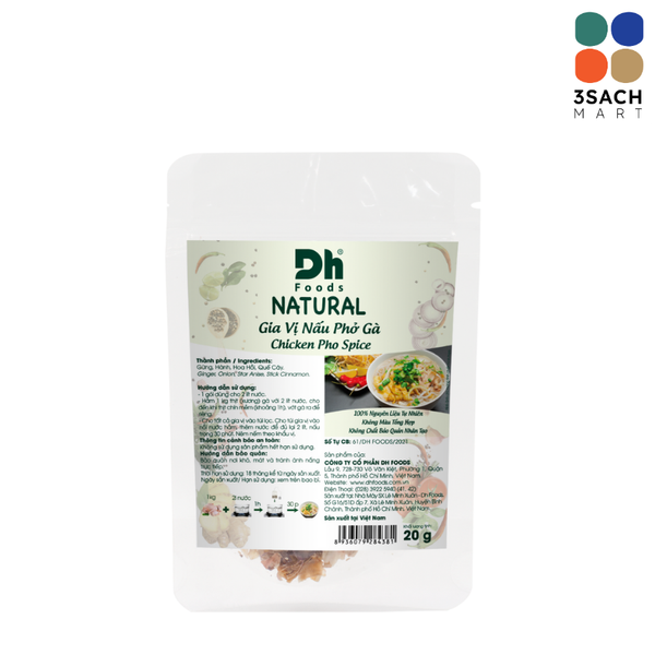 Gia Vị Nấu Phở Gà Natural DH Foods (Gói 20gr) – 3Sach Mart