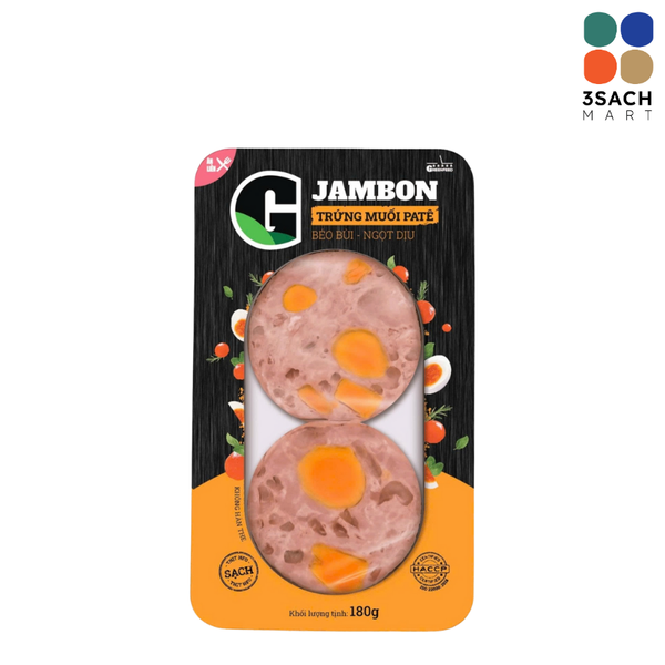 Jambon Trứng Muối Pate GK (Gói 180g) – 3Sach Mart