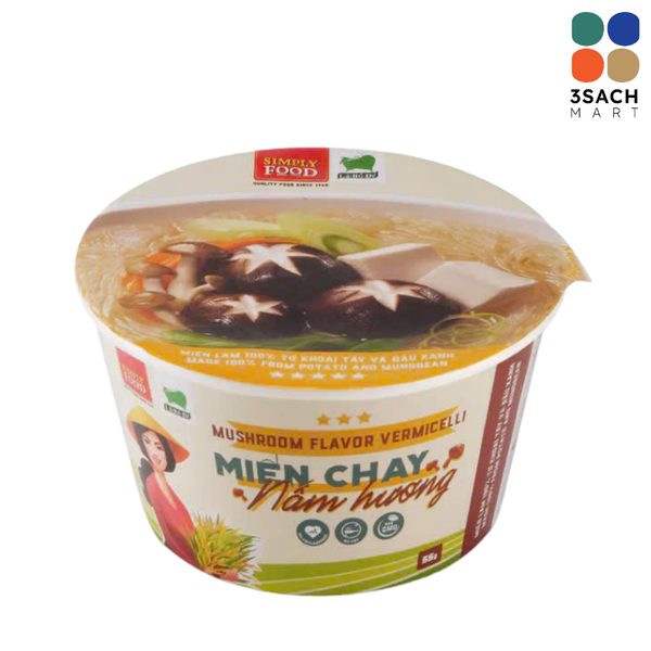 Miến Chay Nấm Hương Bình Tây (Tô 55g) – 3Sach Mart