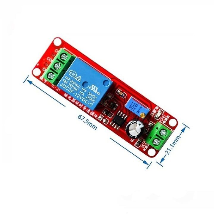 Mạch tạo thời gian trễ đóng ngắt relay NE555 - 3E1