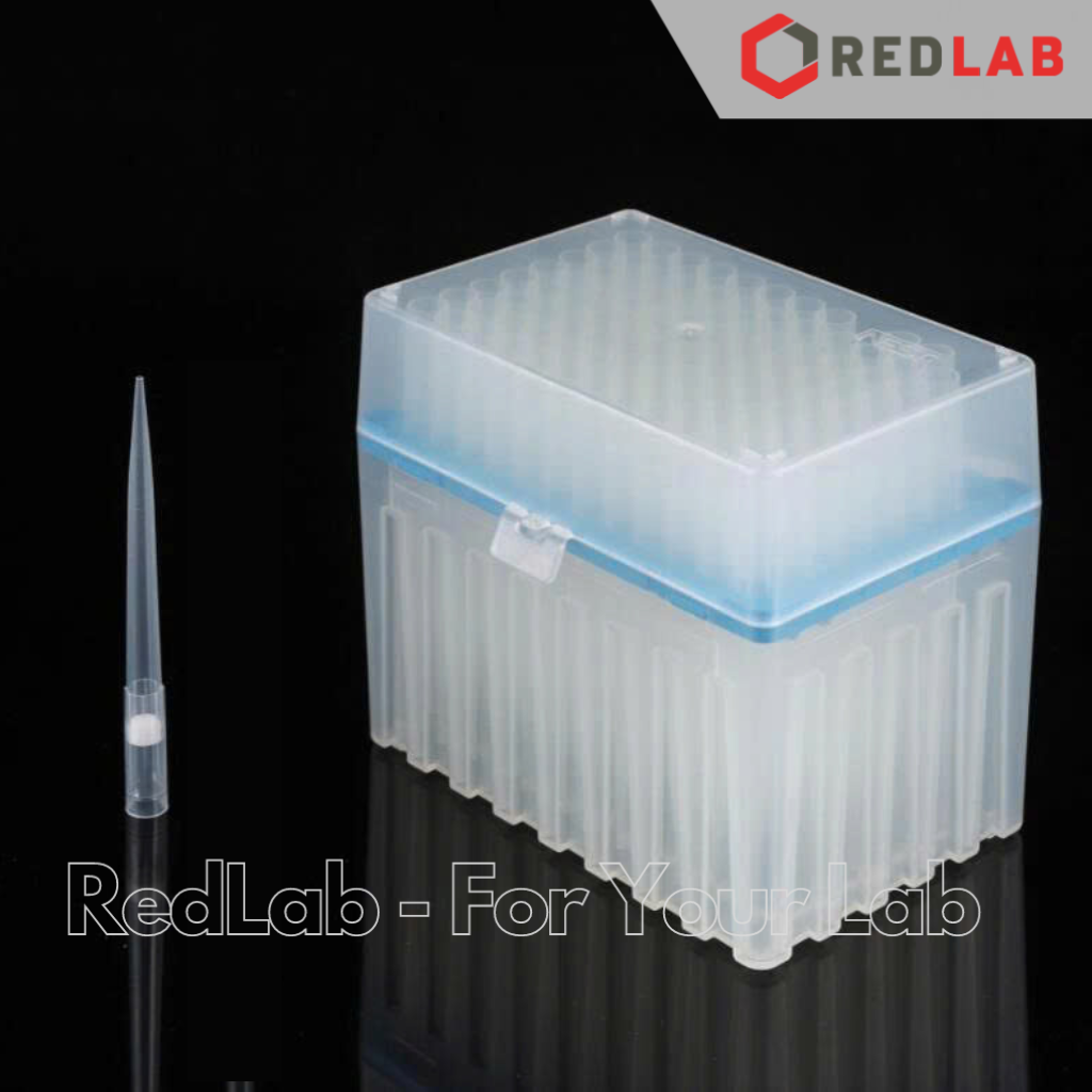 [Hộp 96 cái tiệt trùng] Microtips (đầu típ - côn) có Lọc 1000ul 1ml - RedLAB Online-store