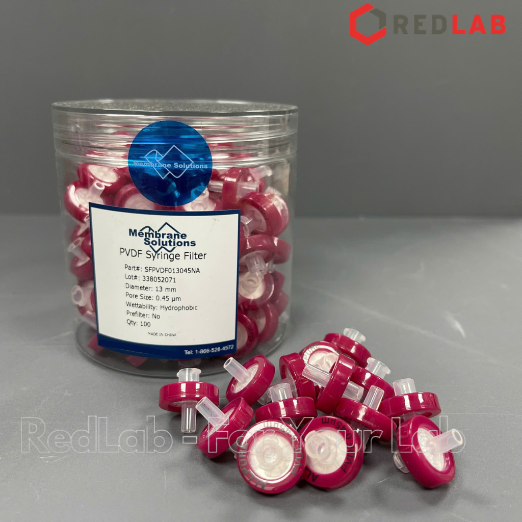 Đầu lọc sắc ký PVDF kị nước MEMBRANE SOLUTIONS 13mm lỗ lọc 0.22um ...