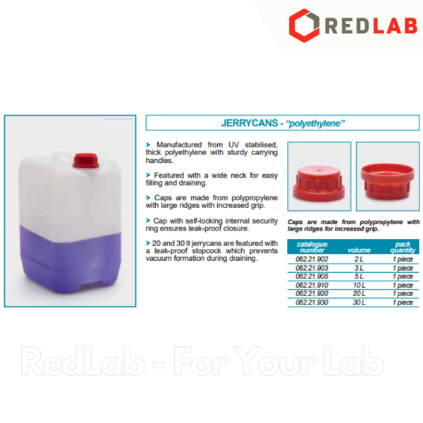 Can nhựa ISOLAB 5 10 30 L, nhựa PE, có tay cầm, chống UV - RedLAB ...