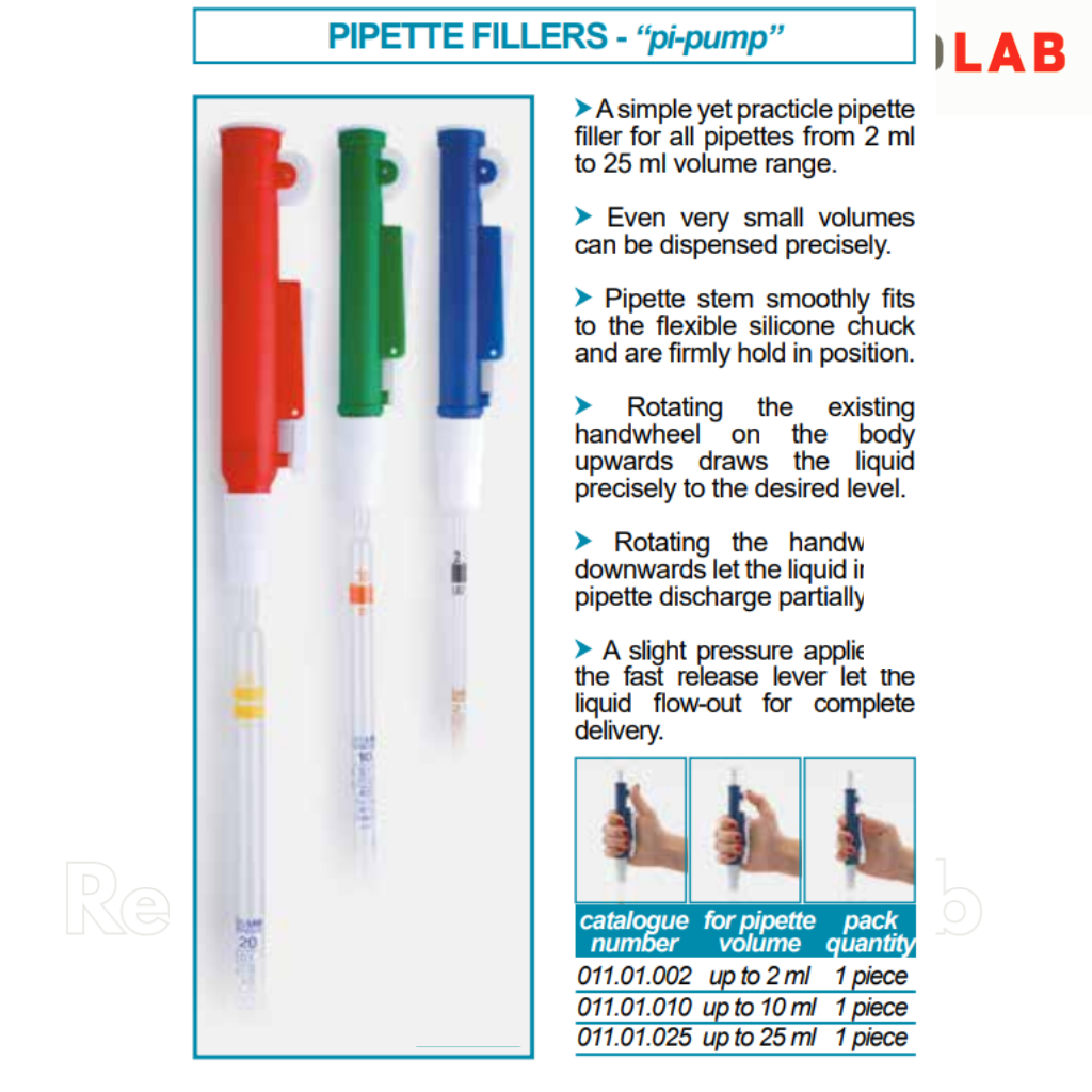 Dụng cụ trợ hút pipet (pipum - pipette pump) ISOLAB 2 10 25 ml - RedLAB ...