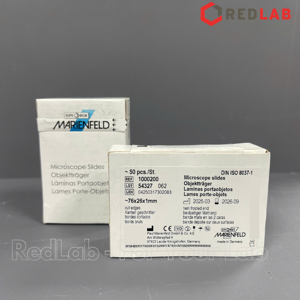 Lam kính trơn / nhám 76x26mm MARIENFELD microscope slide 1000000 ...