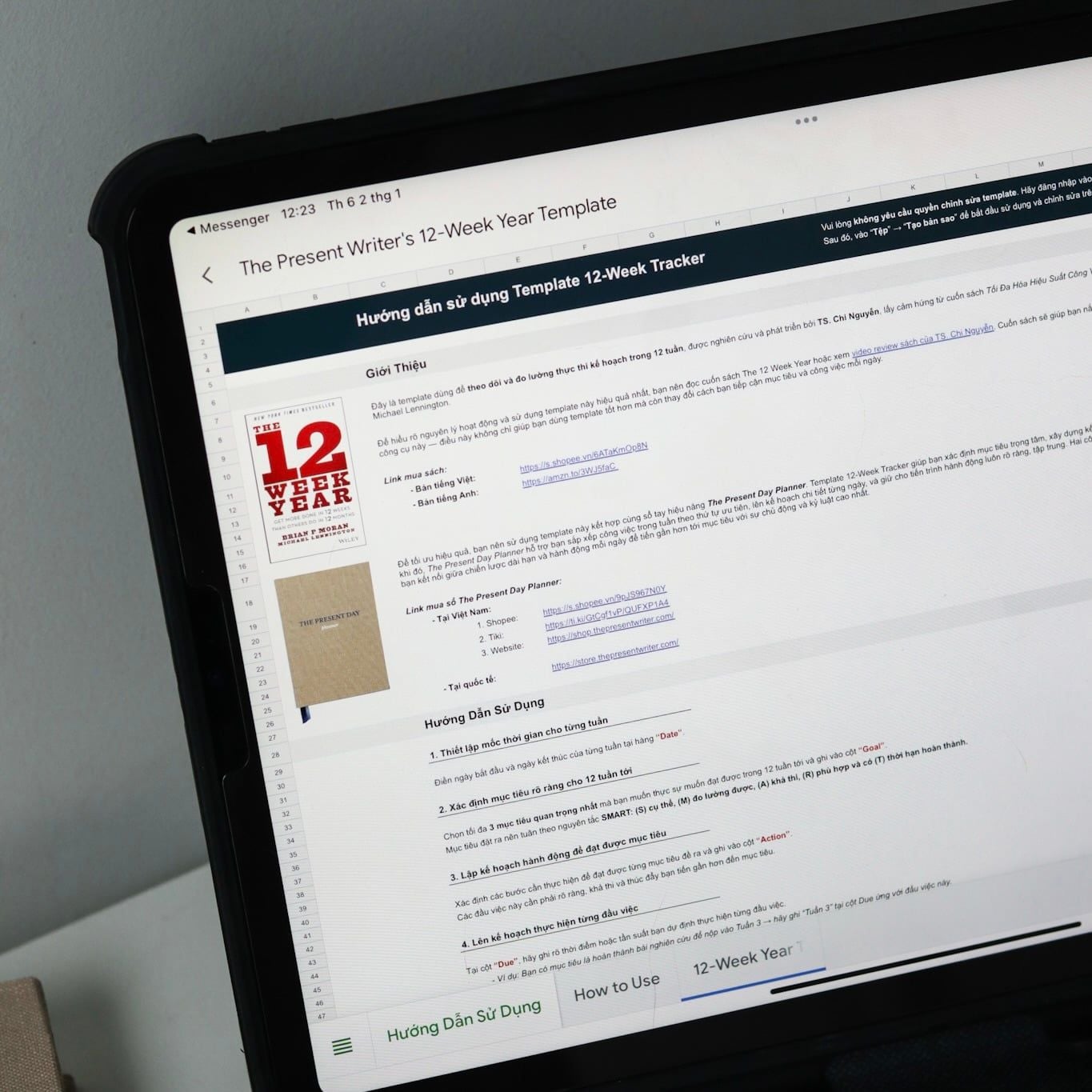 12-Week Tracker (Google Sheets Template) – The Present Writer