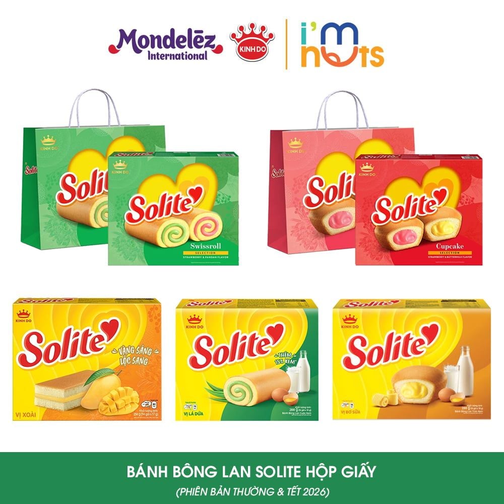 Bánh Bông Lan Solite Kem Kinh Đô Đủ Vị Phiên Bản Thường Và Hộp Quà Tết ...