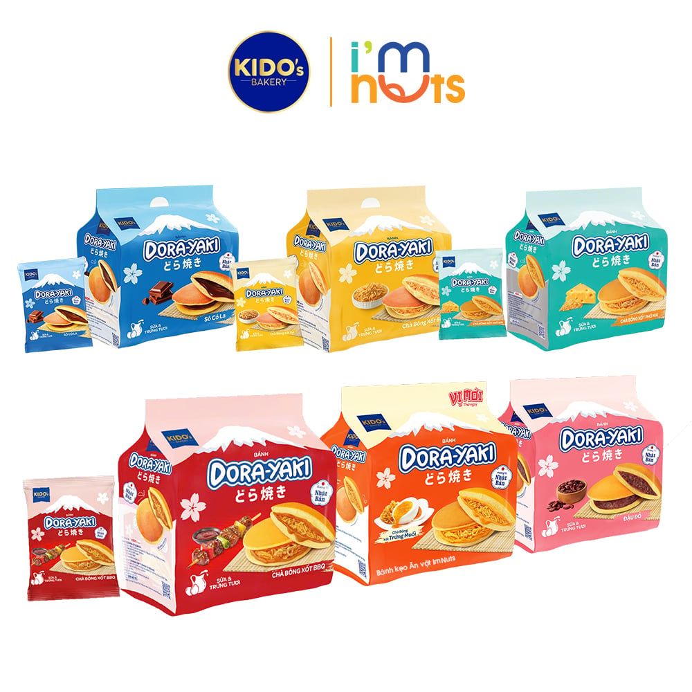 Bánh Dorayaki KIDO Bakery Đủ Vị Túi 150g – Bánh kẹo Ăn vặt ImNuts