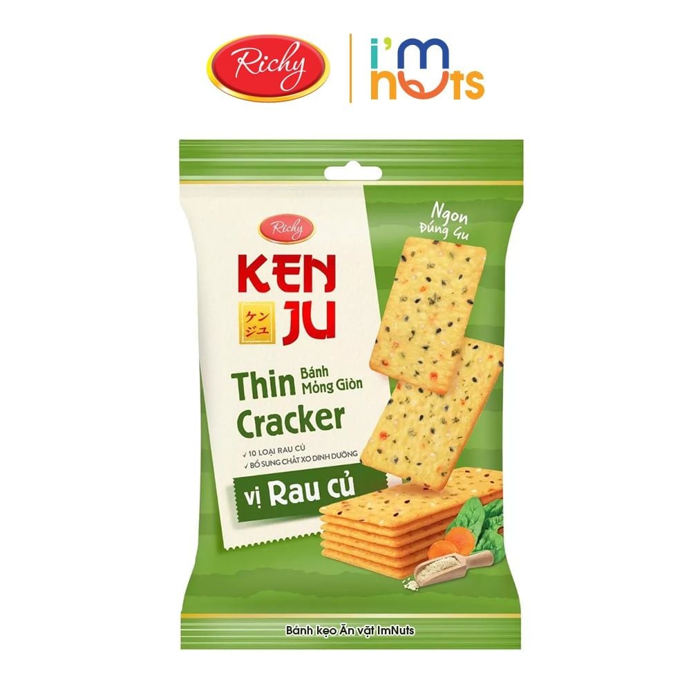 Bánh Quy Kenju Richy Mỏng Giòn Đủ Vị Và Bánh Quy Kem Dẻo Nougat Hành D ...