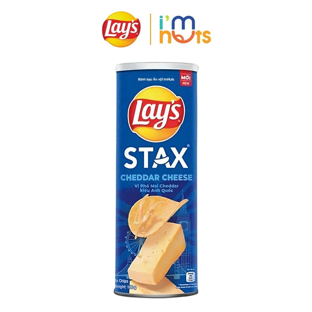 Snack Khoai tây Lays Stax đủ vị lon 100g – Bánh Kẹo ImNuts